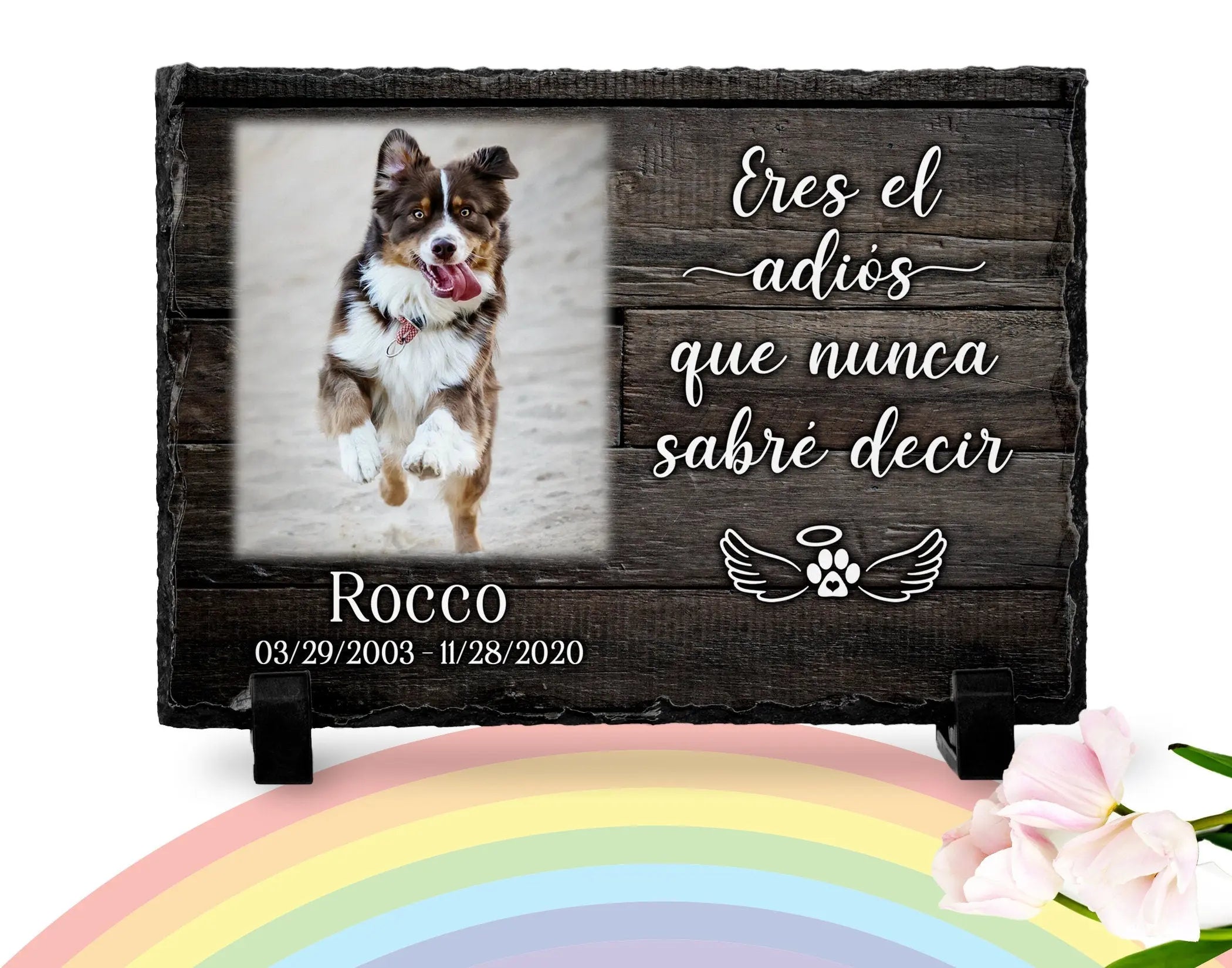 Pierda para perdida de perro español | Dog Memorial Plaque Spanish ...