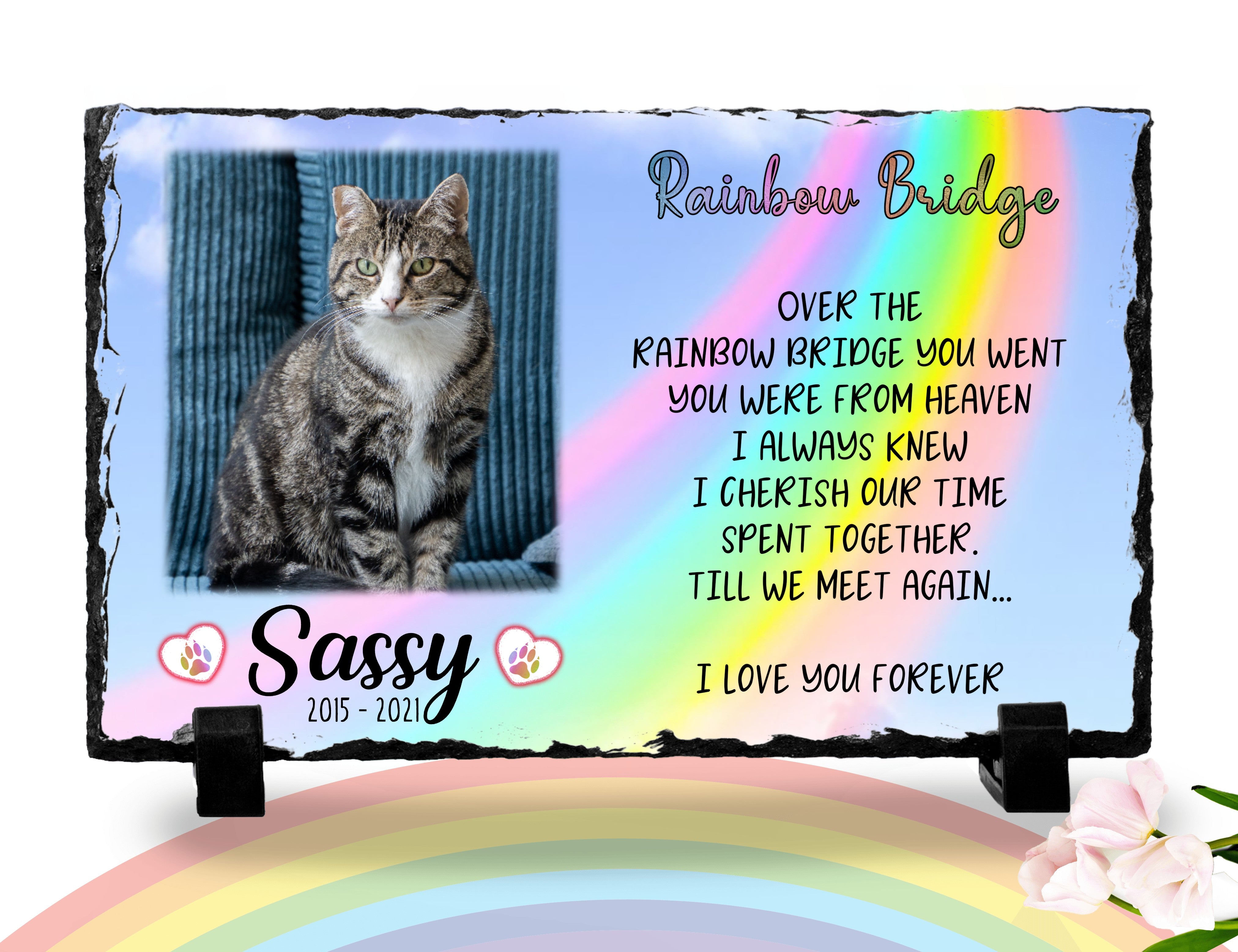 Cat Headstone indoor Personalized Plaque You left paw prints on my – My ...